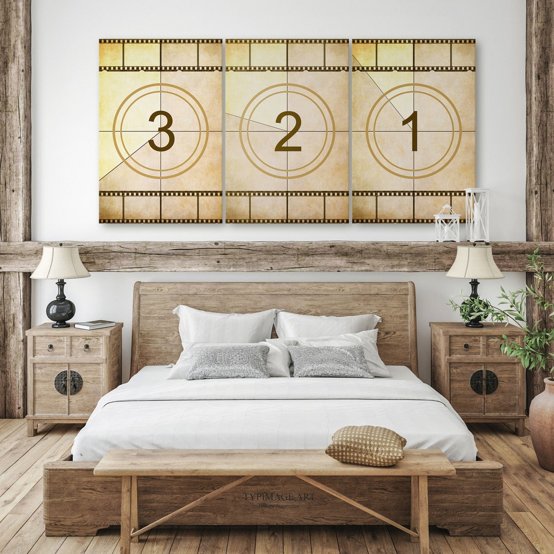 Vintage Movie Countdown, Media Room Decor, Movie Wall Art, Home Theater ...