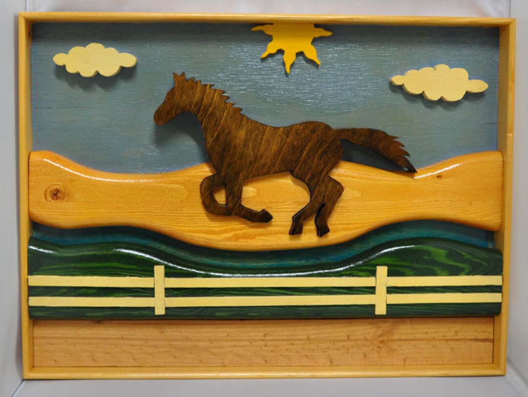 Galloping Horse Custom Wood Stall Sign - Etsy