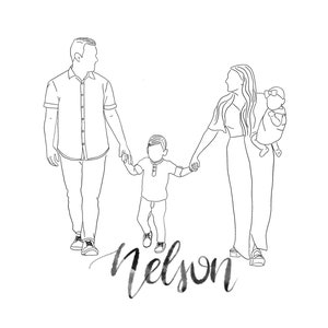 Custom Family Coloring Page Personalized Family Drawing | Etsy