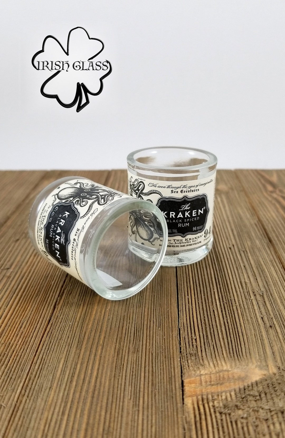 Rum Shot Glass Made From Kraken Miniature Bottles - Etsy