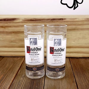 Shot Glasses Made From 50ml Miniature Ketel One Vodka Bottles - Etsy
