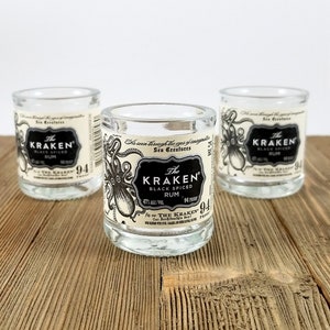 Rum Shot Glass Made From Kraken Miniature Bottles - Etsy
