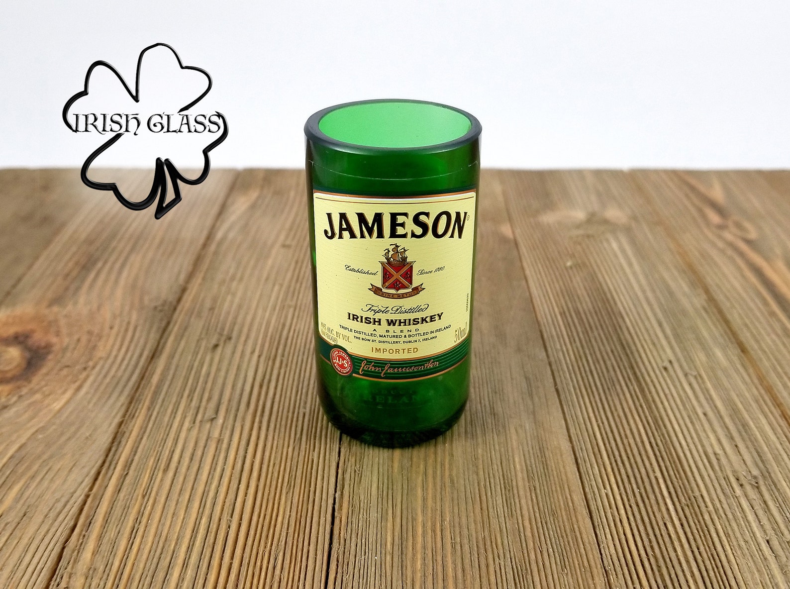 Whiskey Shot Glasses Made From Miniature Jameson Glass Bottles - Etsy