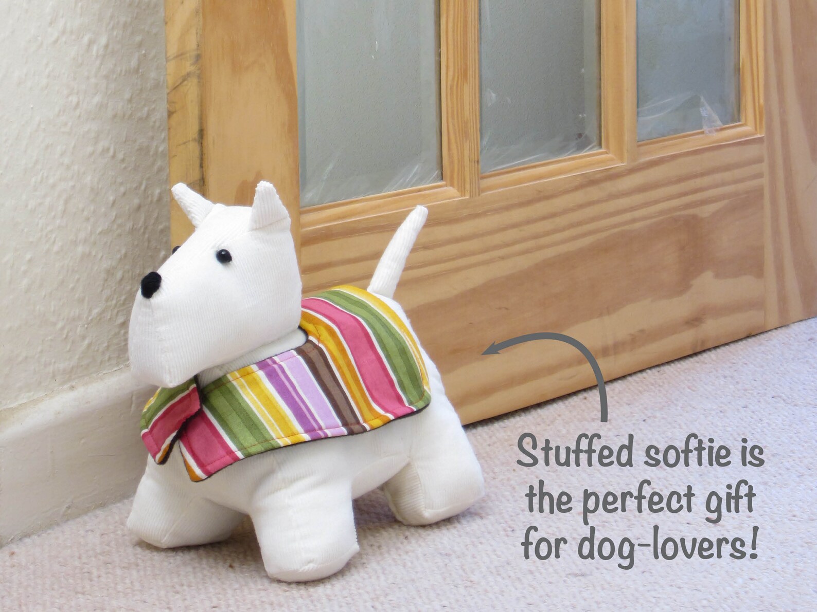 Scottie Dog Toy Sewing Pattern, Cute Fabric Doorstop, Quick & Easy Gift ...