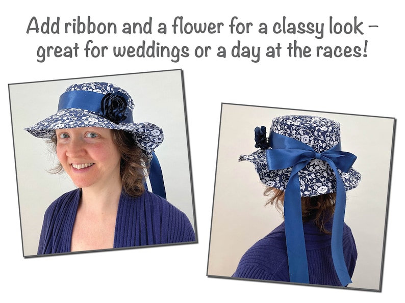 Floppy Hat Sewing Pattern Pdf, Quick & Easy Wide Brim Bucket Hat, 4 ...