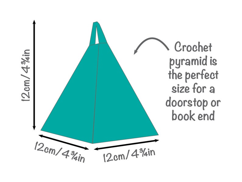 Crochet pyramid door stop pattern Quick & easy DIY home décor | Etsy
