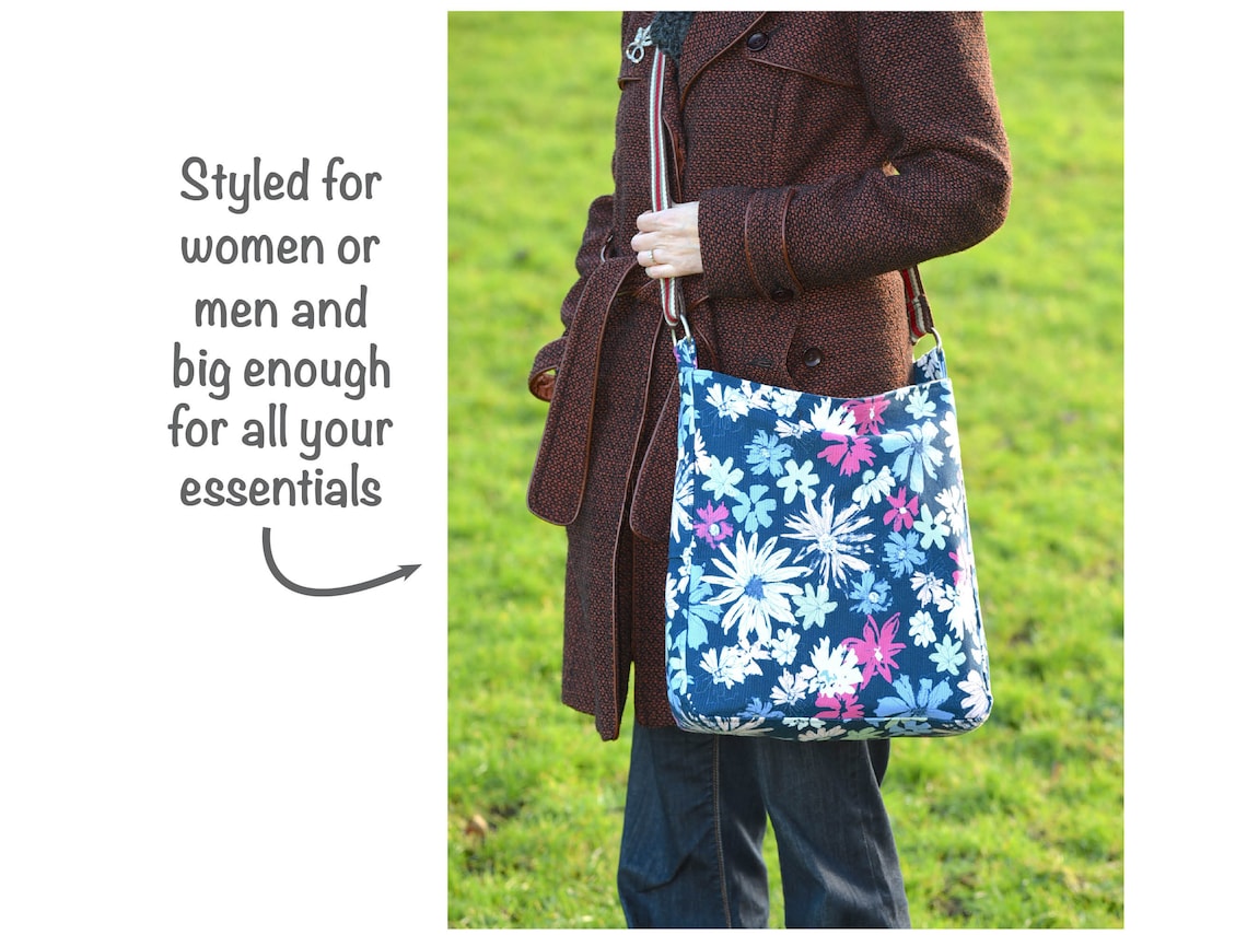 Cross Body Bag Sewing Pattern Messenger Bag With Zipper - Etsy UK