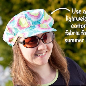 Baker Boy Hat Sewing Pattern, Newsboy Cap in 4 Sizes, Beginner Paperboy ...