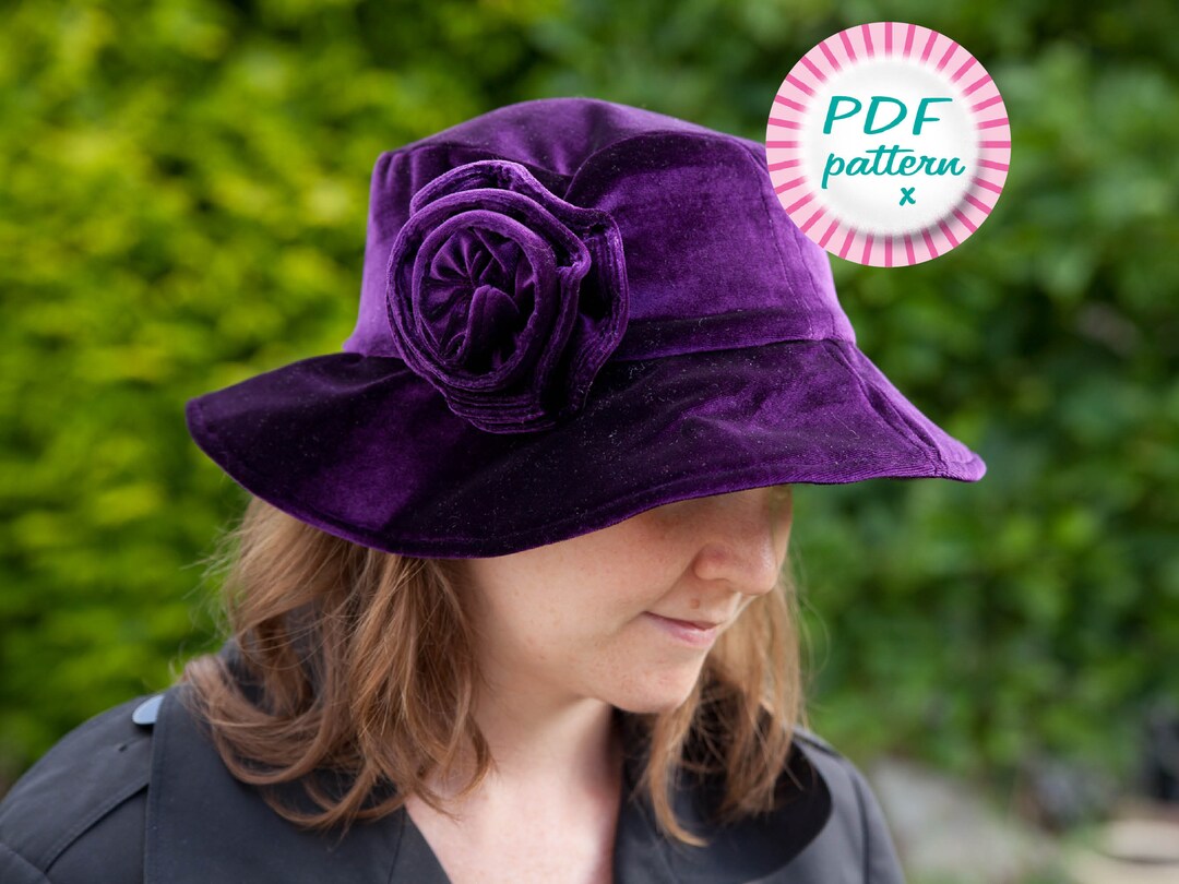 Floppy Hat Sewing Pattern Pdf, Quick & Easy Wide Brim Bucket Hat, 4 ...