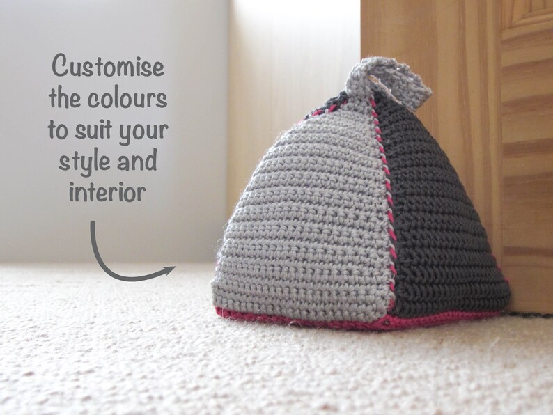 Crochet Pyramid Door Stop Pattern, Quick & Easy DIY Home Décor Gift, UK ...