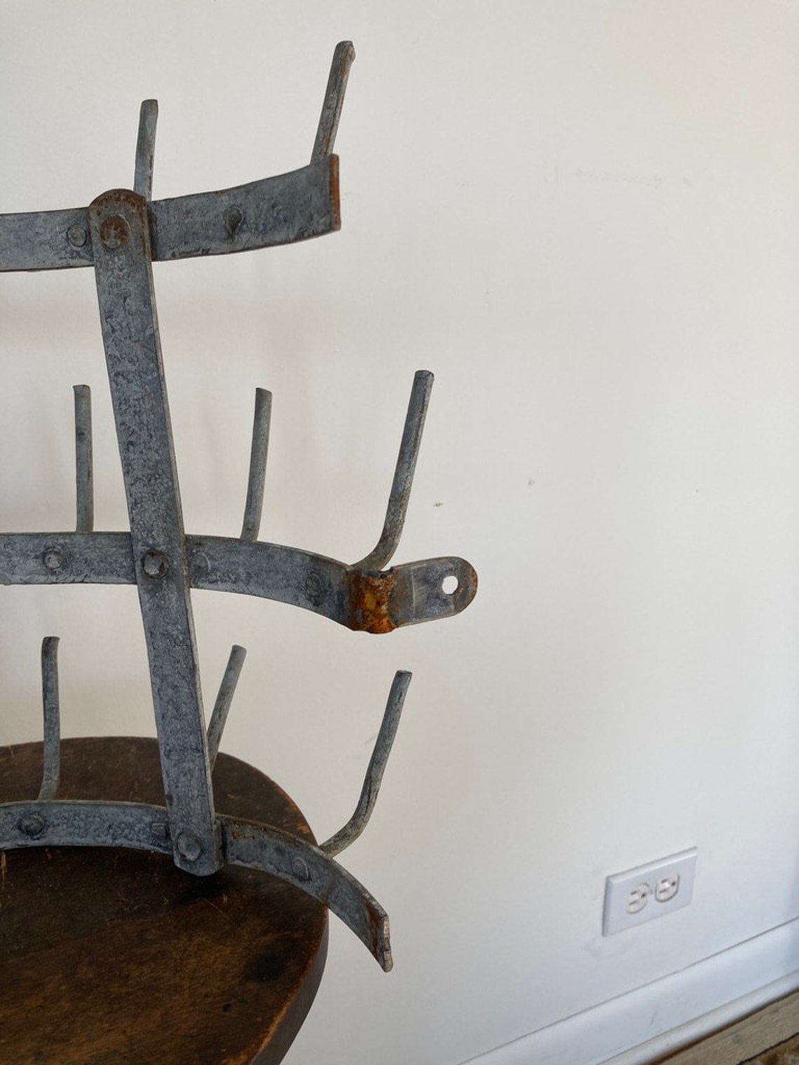 French Vintage Wine Bottle Dryer Rack: Wall Mount Mug Storage - Etsy