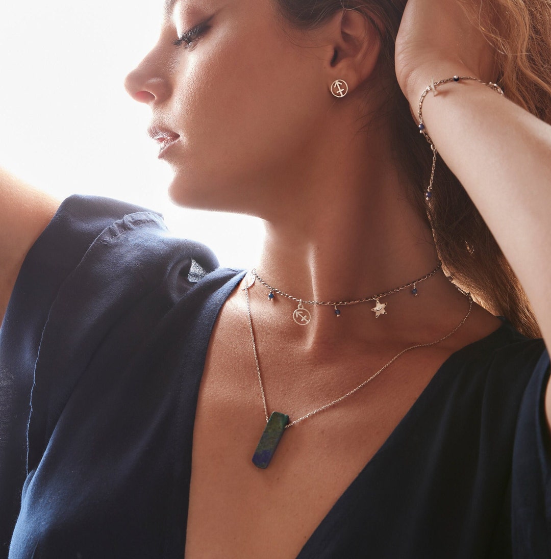 Azurite Malachite Pendant, Psychic Stone Necklace, Spiritual Protection ...