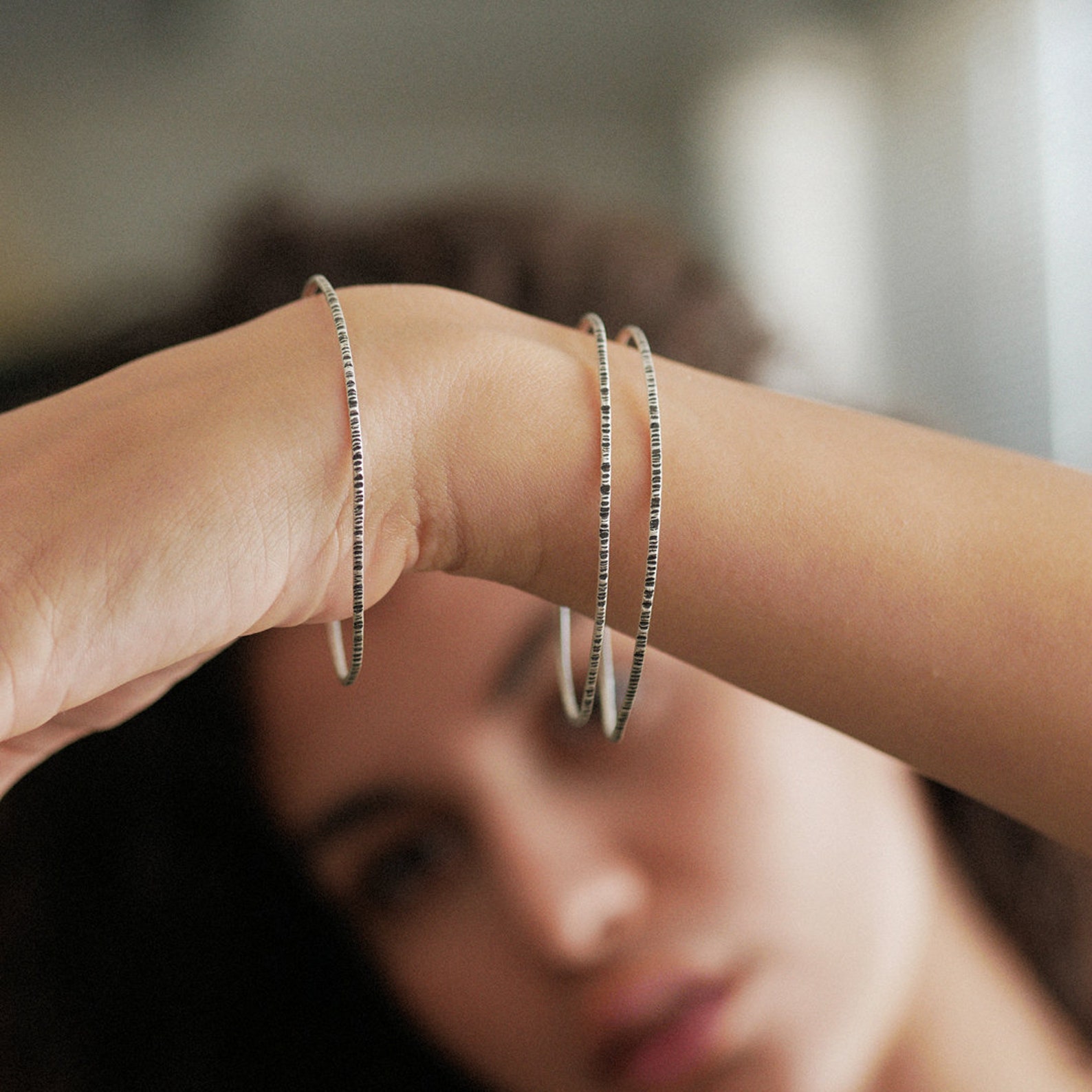 Stackable Bracelet Sterling Silver 925 Bracelet Stacking - Etsy