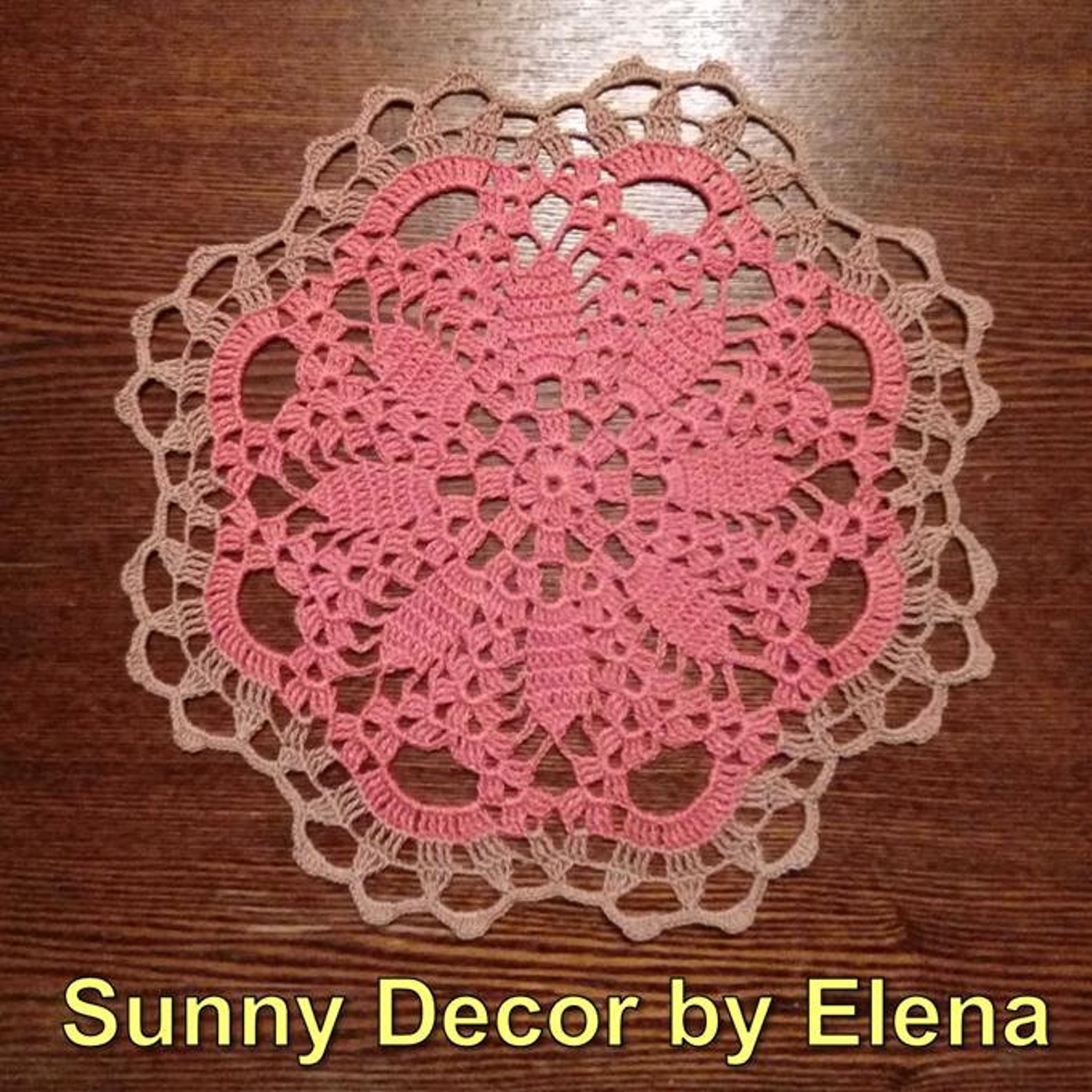 Salecrochet Doily Round Doilies Small Doily Home Decor Pink Crochet ...