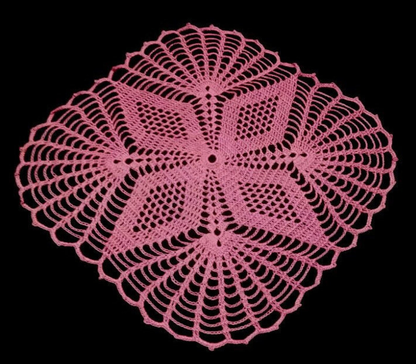 Crochet Doily - Square Doilies - Pink - Home Decor - Pink Crochet ...