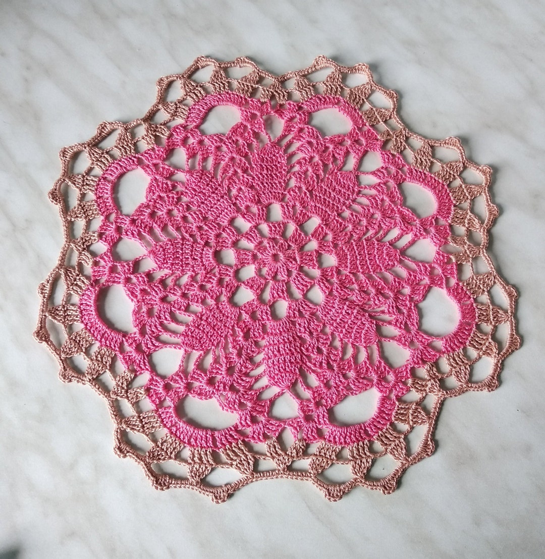 Sale!!!crochet Doily - Round Doilies - Small Doily - Home Decor - Pink ...