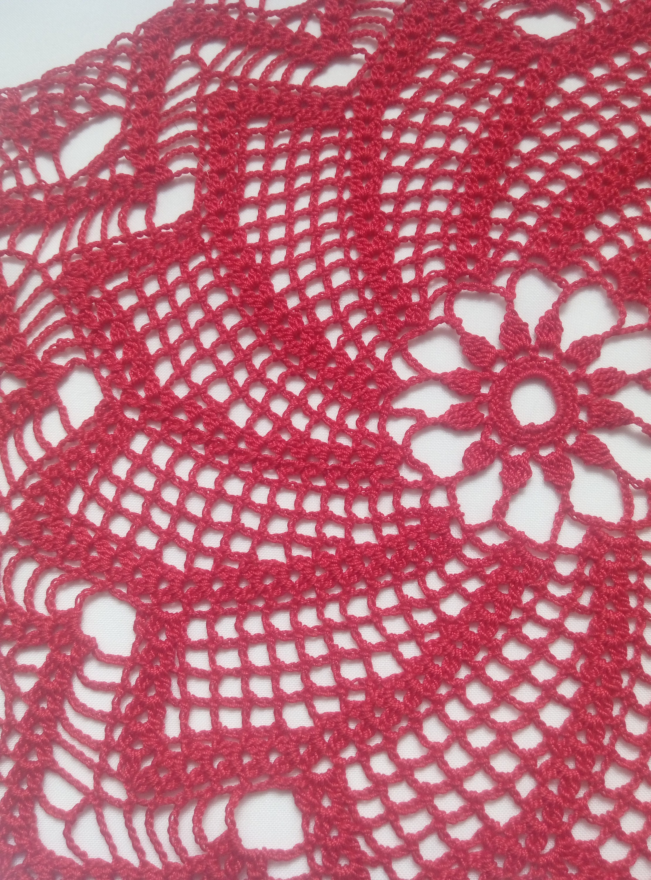 Red Crochet Doily - Round Doilies - Red Doily - Home Decor - Crochet ...