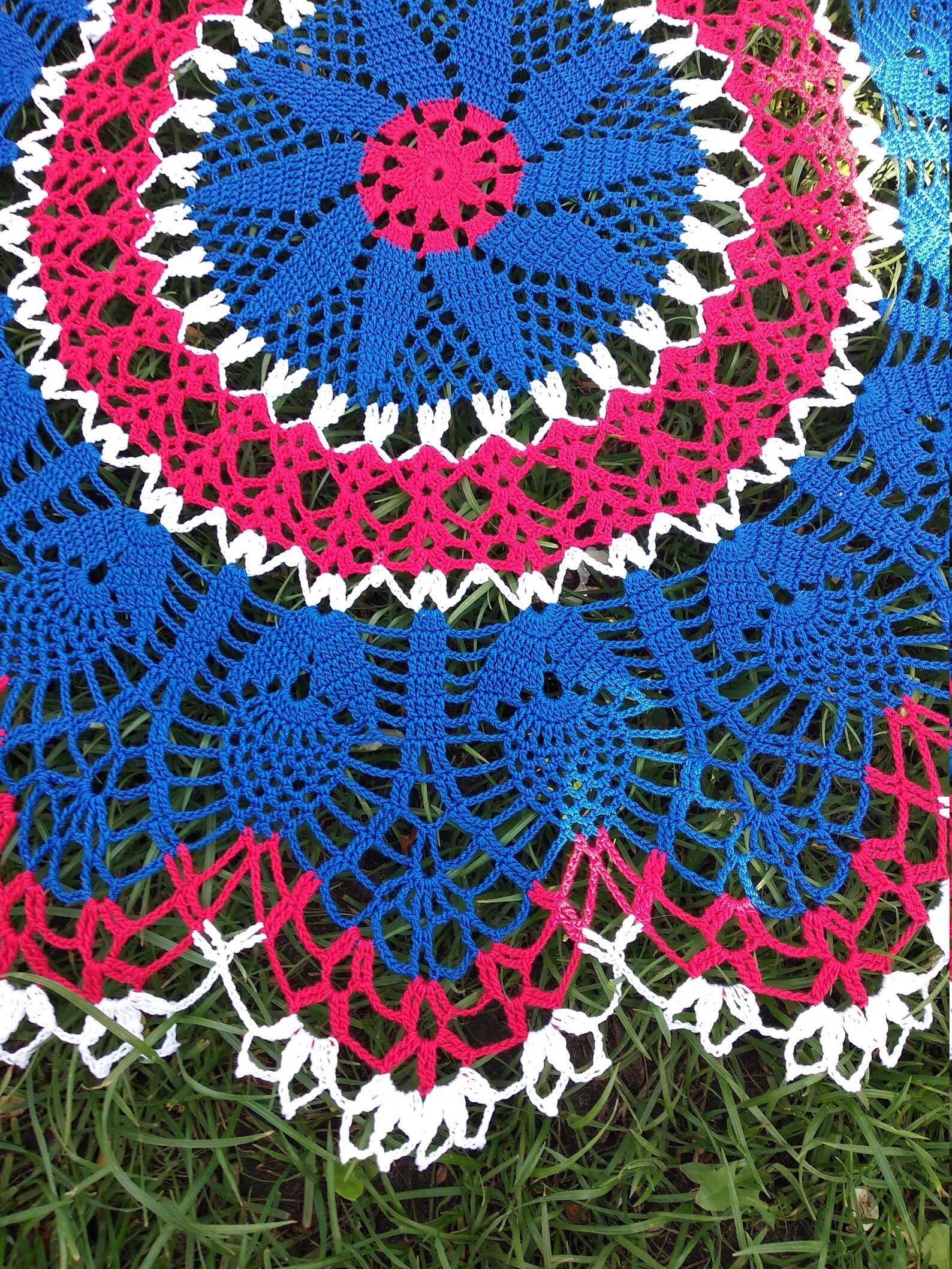 Patriotic Crochet Doily -large Doily -independence Day Gift - 4th of ...