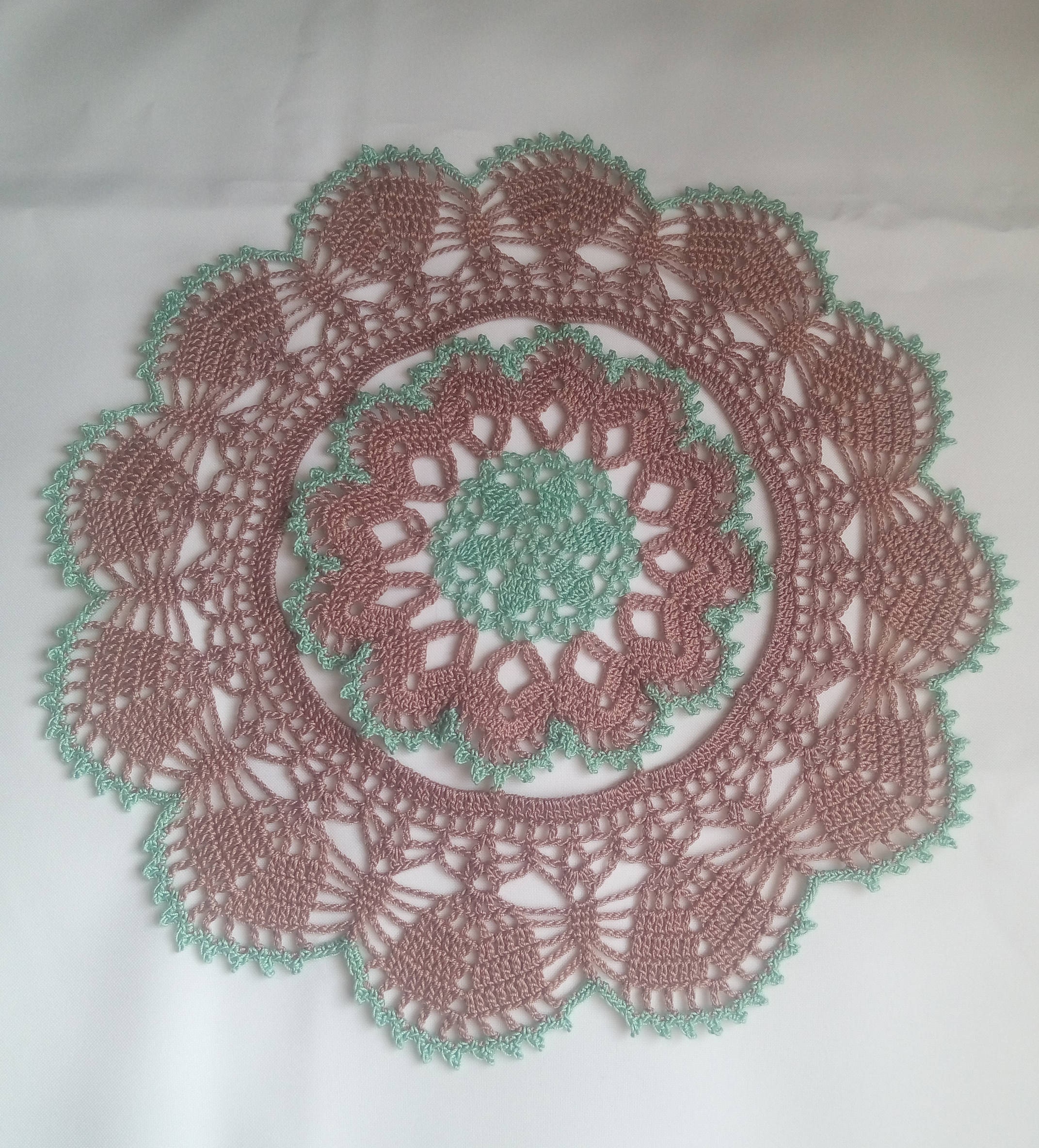 Crochet Doily-crochet Doilies-medium Doily-round Doily-home Decor-brown ...