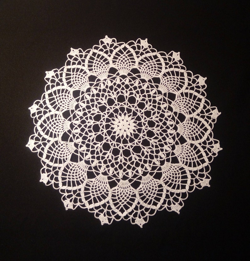 White Crochet Doily 16 Round Doilies Large Doily White Home Decor ...