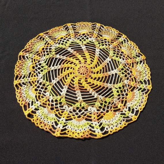 Colored Crochet Doily medium Doily home Decor Cocoa | Etsy