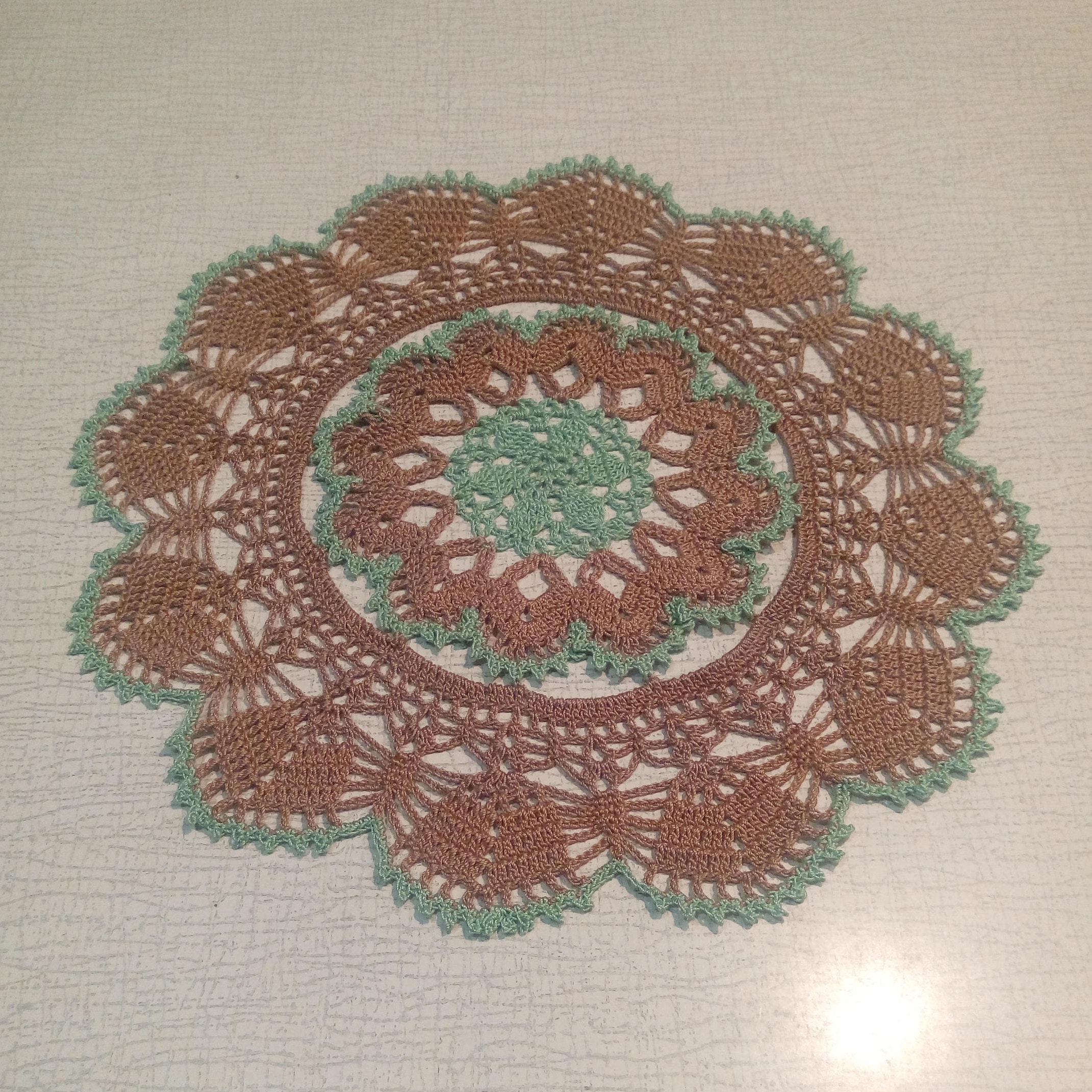 Crochet Doily-crochet Doilies-medium Doily-round Doily-home Decor-brown ...