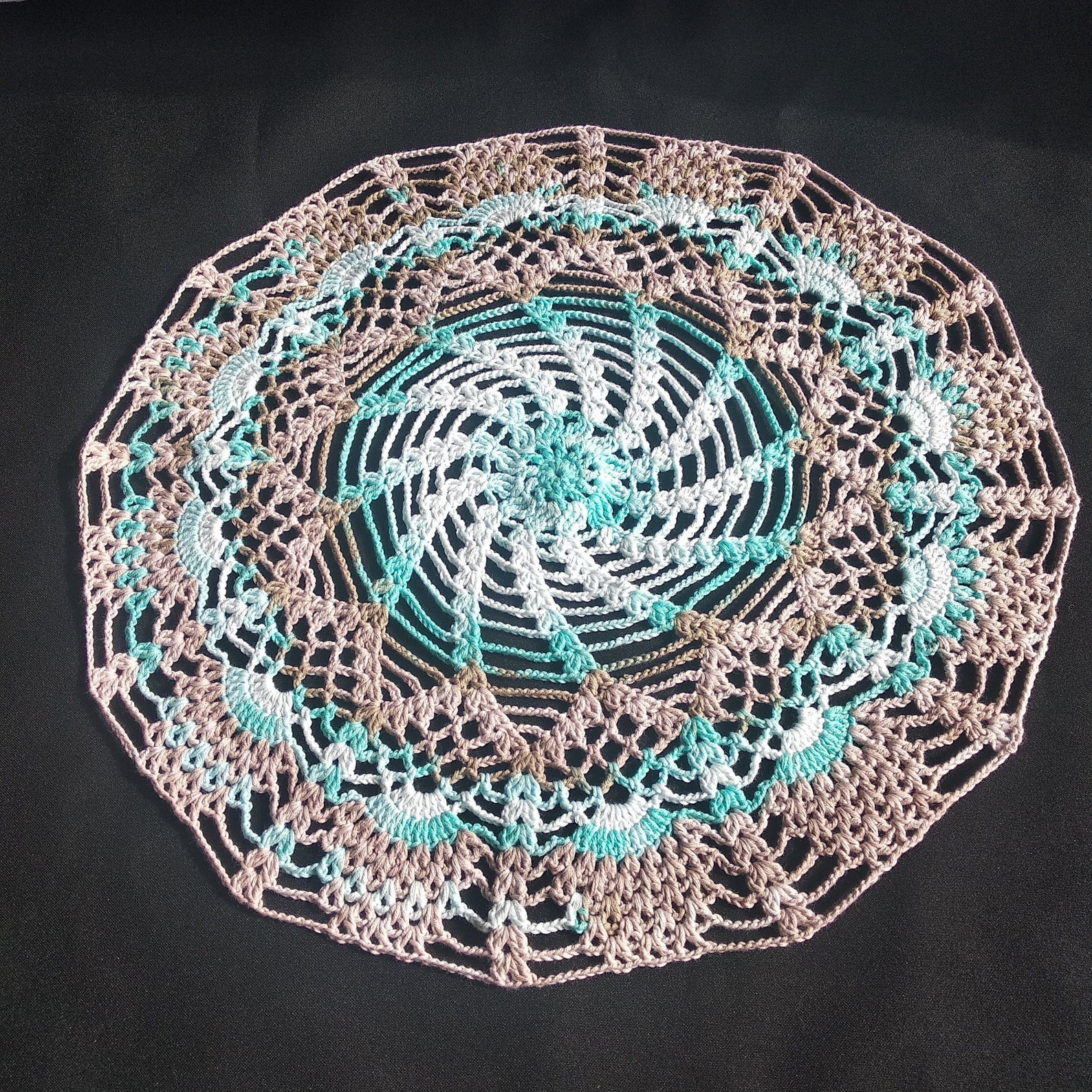 Colored Crochet Doily medium Doily home Decor Cocoa Crochet Doilies ...