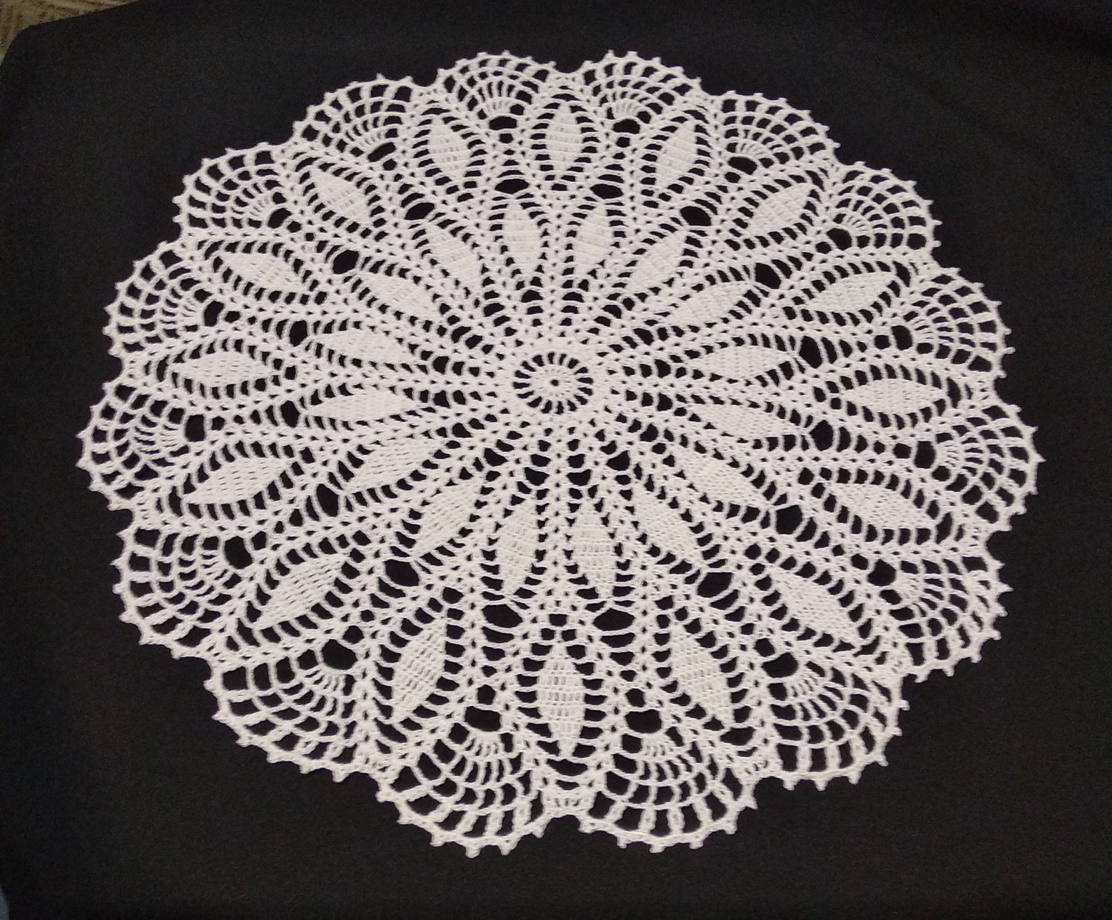 White Crochet Doily-round Doilies 17 " - Large Doily - White- Home ...