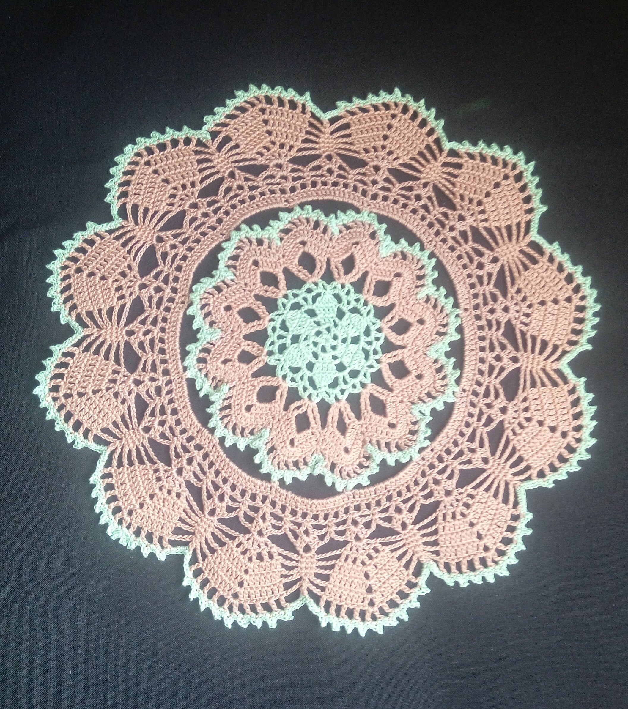 Crochet Doily-crochet Doilies-medium Doily-round Doily-home Decor-brown ...