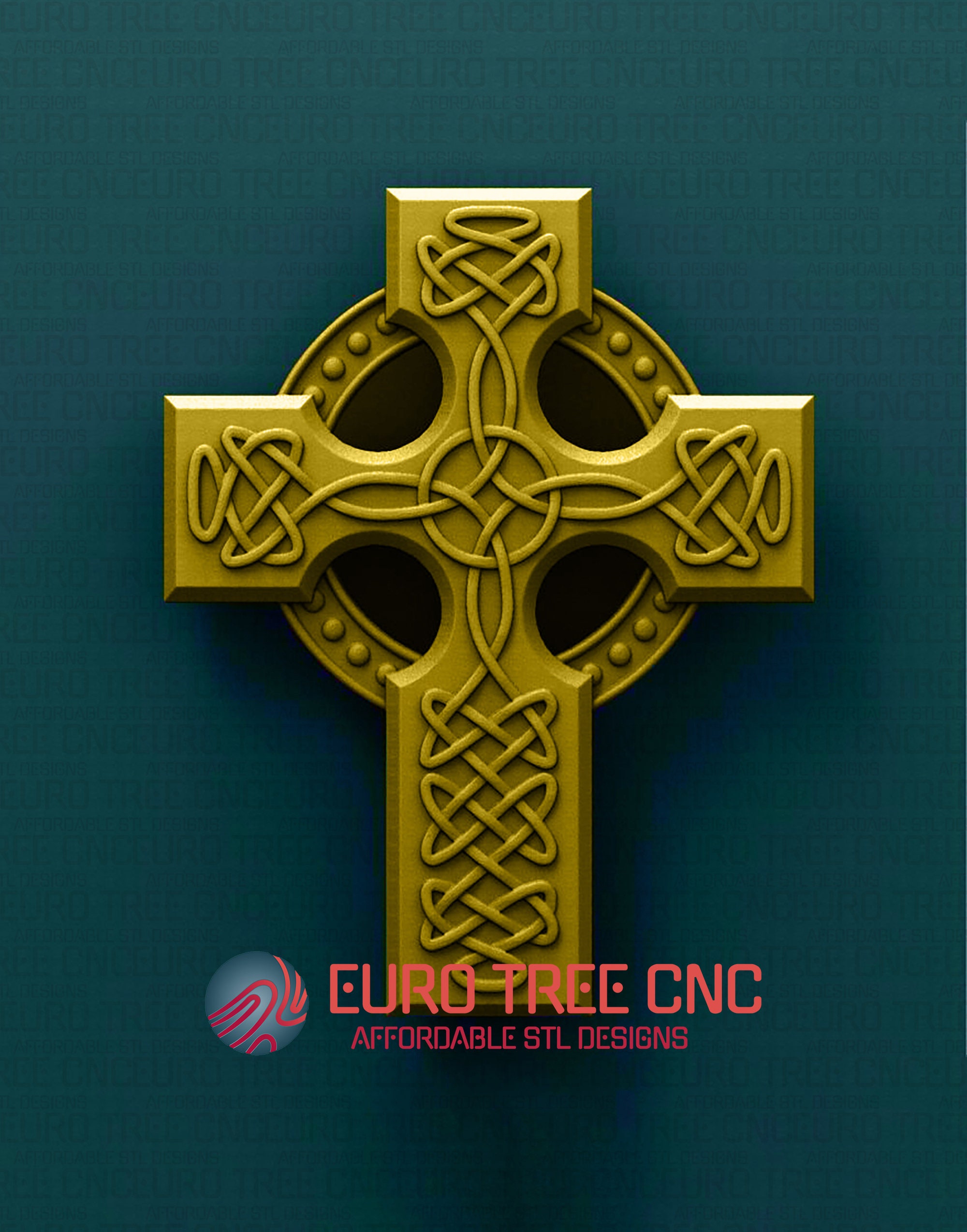Celtic Cross 3D STL Model, CNC Router Engraver, Artcam, Aspire, CNC ...