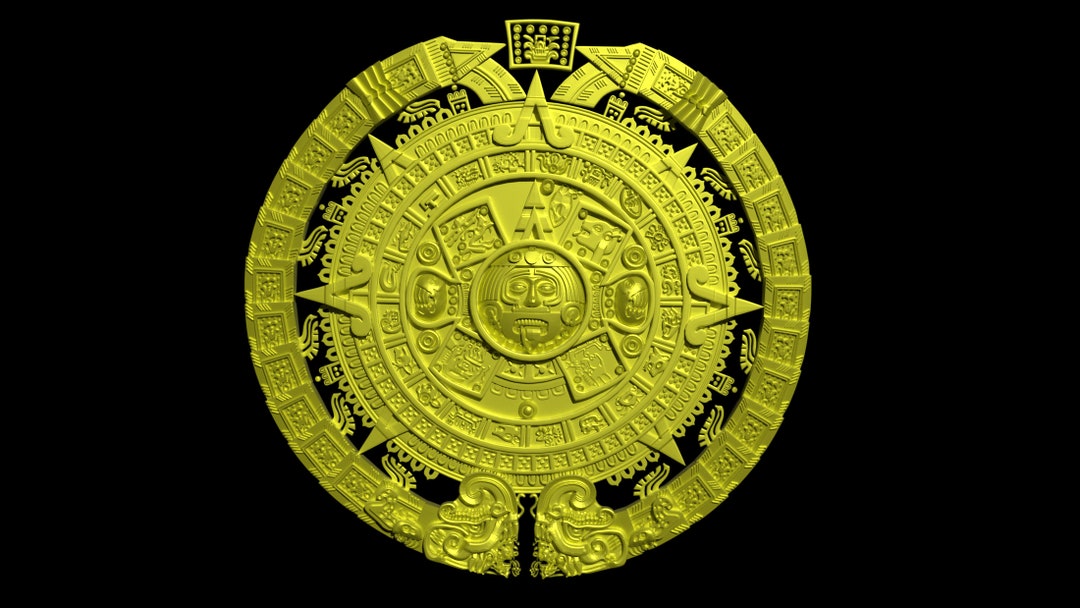 Mayan Aztec Calendar 3D STL Model, CNC Router Engraver, Artcam, Aspire ...