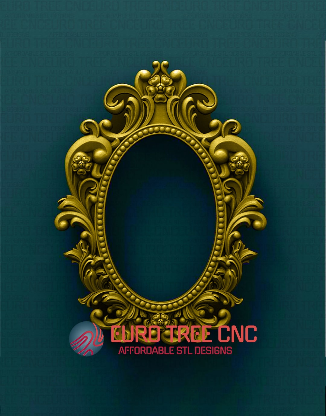 Vintage Frame Baroque Style 3D STL Model, CNC Router Engraver, Artcam ...