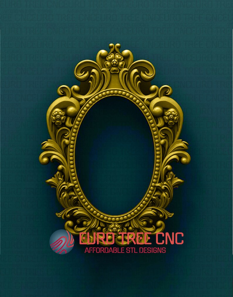 Vintage Frame Baroque Style 3D STL Model, CNC Router Engraver, Artcam ...