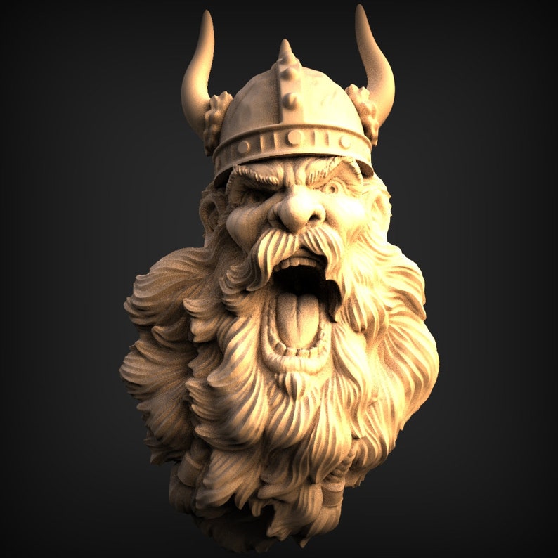 Viking 3D STL Model CNC Router Engraver Artcam Aspire CNC - Etsy