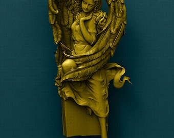 Policeman Angel Defender 3D STL Model, CNC Router Engraver, Artcam ...