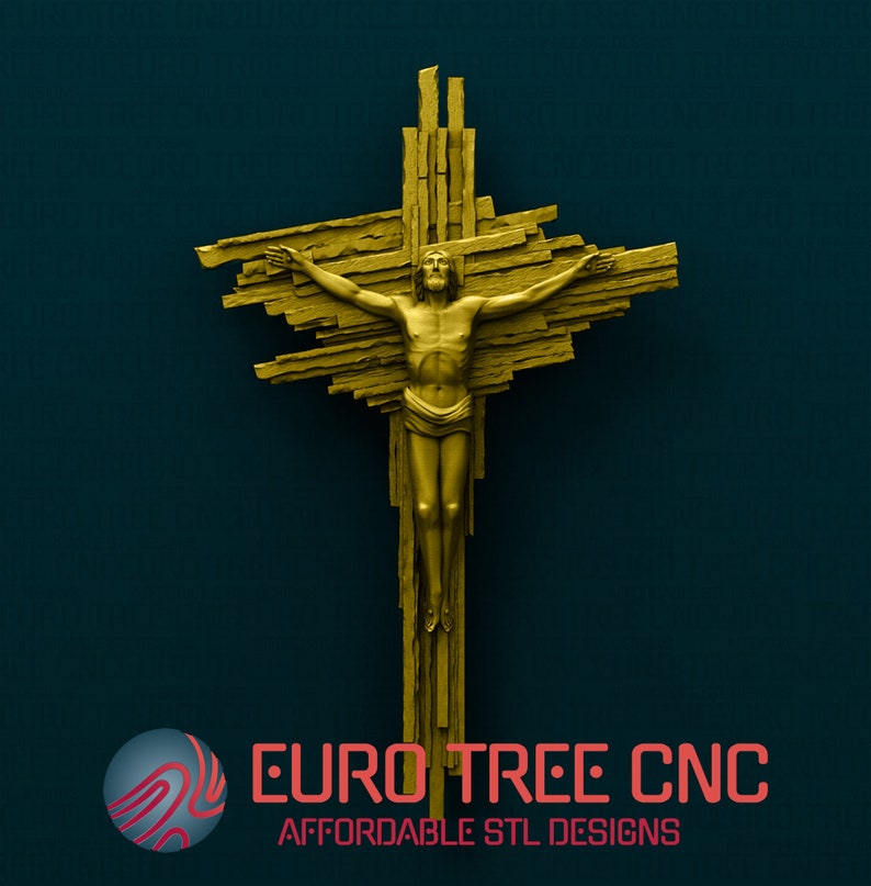 Crucifixion Jesus Christ Cross Religious 3D STL Model, CNC Router ...