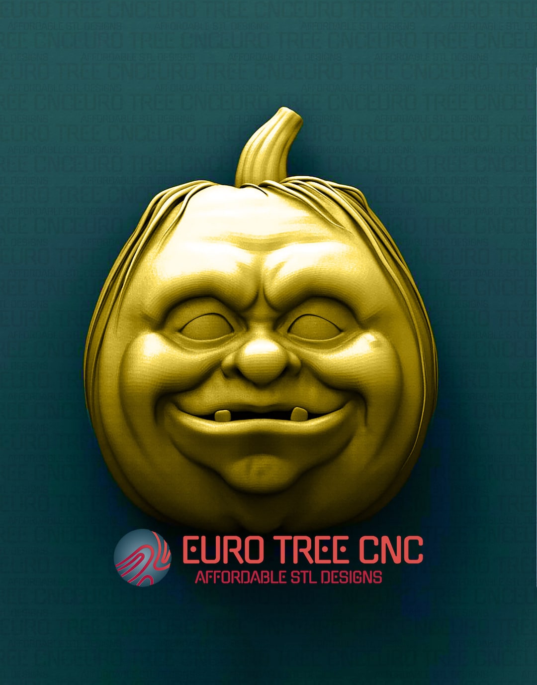 Halloween Scary Pumpkin Face 3D STL Model, CNC Router Engraver, Artcam ...
