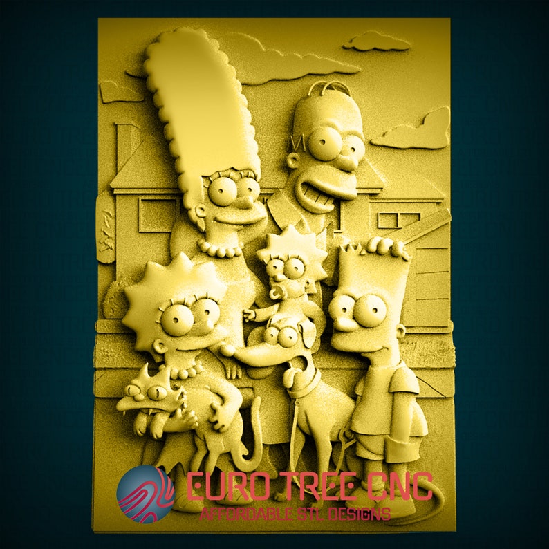 The Simpsons Family 3D STL Model, CNC Router Engraver, Artcam, Aspire ...