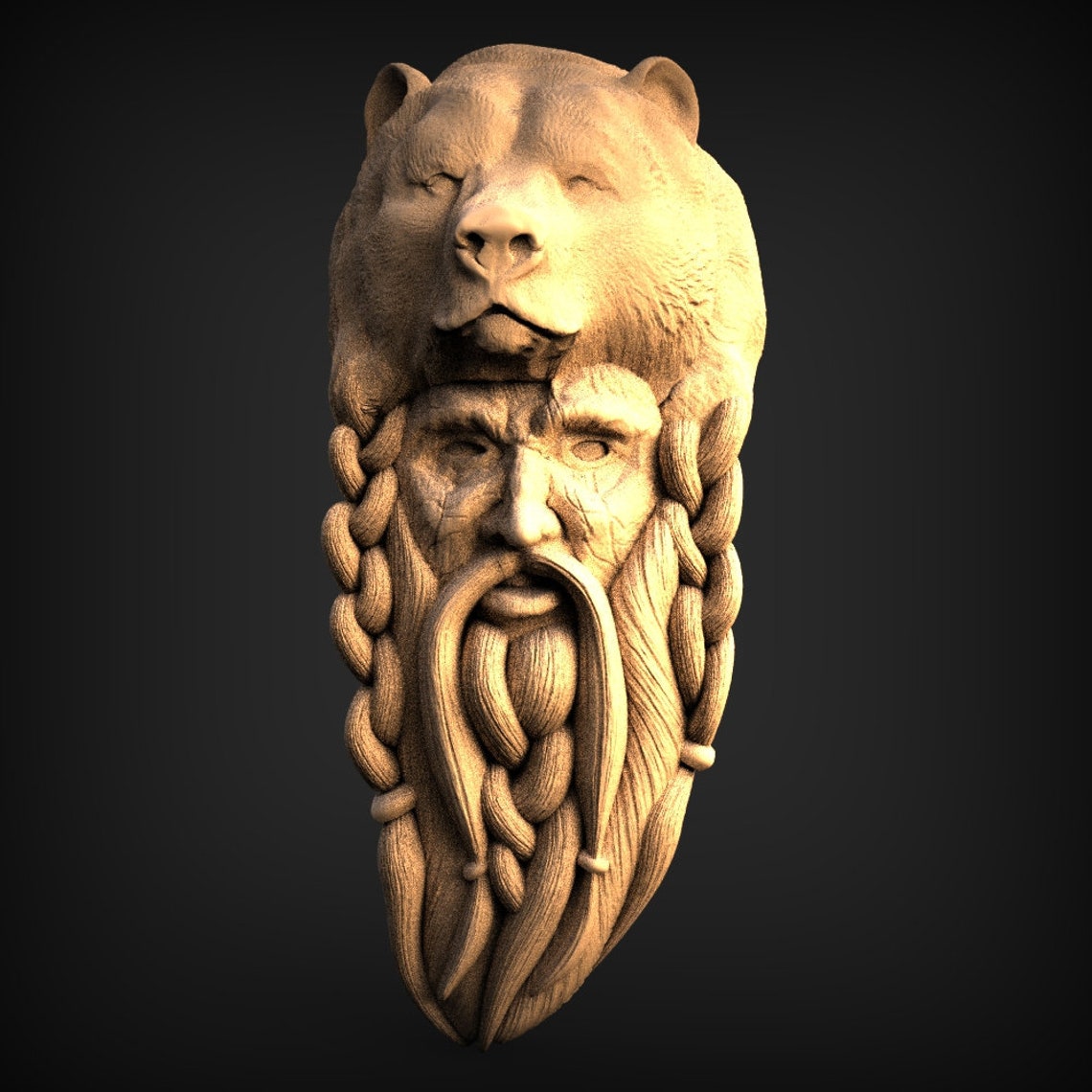 Viking / Celtic Hunter Warrior 3D STL Model, CNC Router Engraver ...