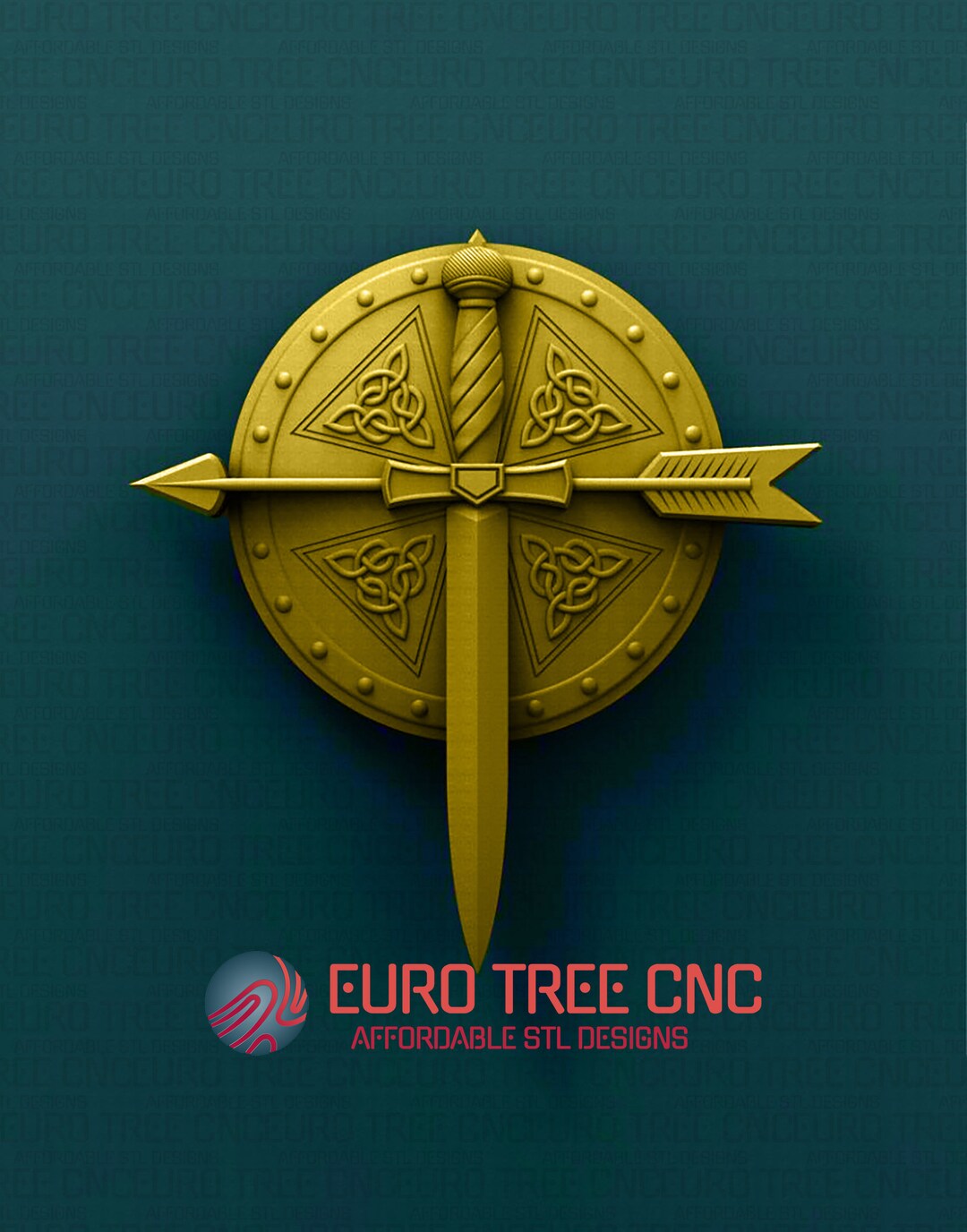Celtic Armor With Sword and Arrow 3D STL Model (CNC Files) - Etsy