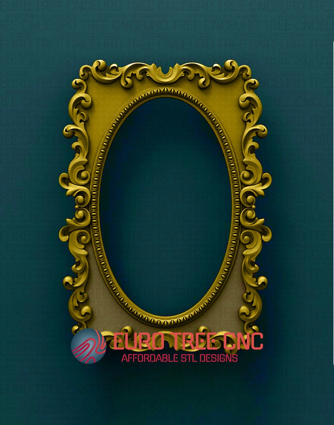 Vintage Frame 3D STL Model, CNC Router Engraver, Artcam, Aspire, CNC ...