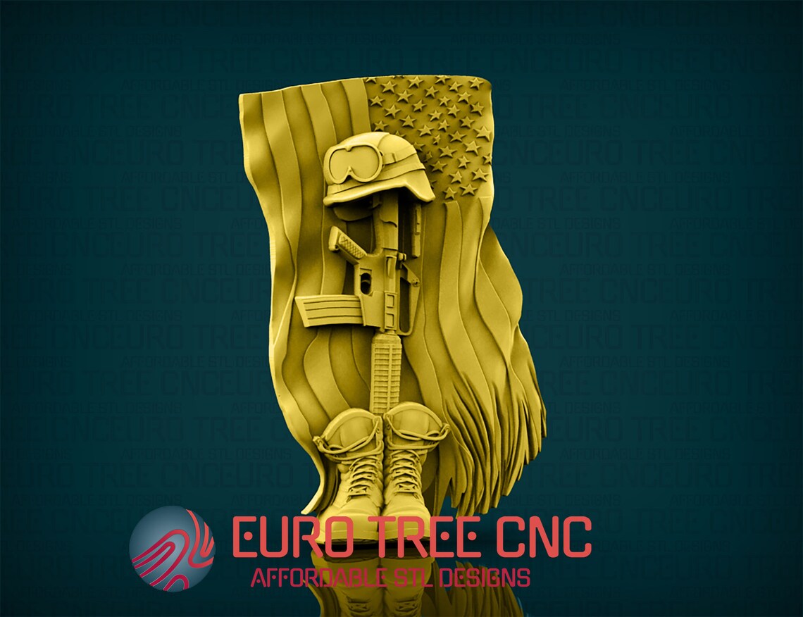 US Army Military Navy Marines Memoriam 3D STL Model, Cnc Router ...
