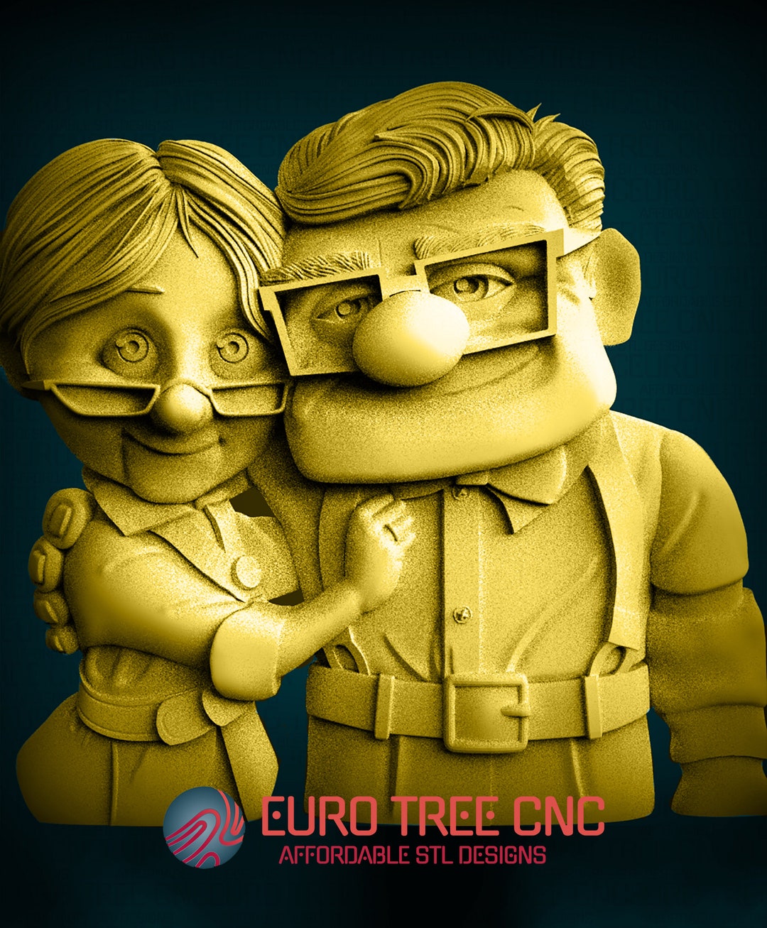 Carl Fredricksen up 3D STL Model, CNC Router Engraver, Artcam, Aspire, CNC Files, Wood, Art ...