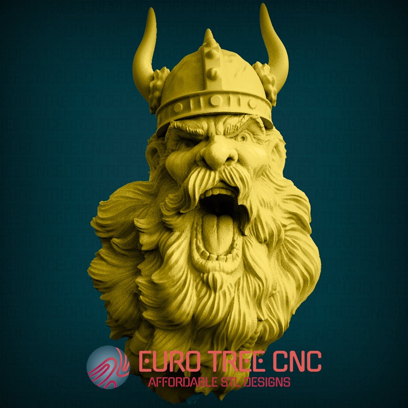 Viking Bust 3D STL Model: CNC Router File for Wood Art - Etsy