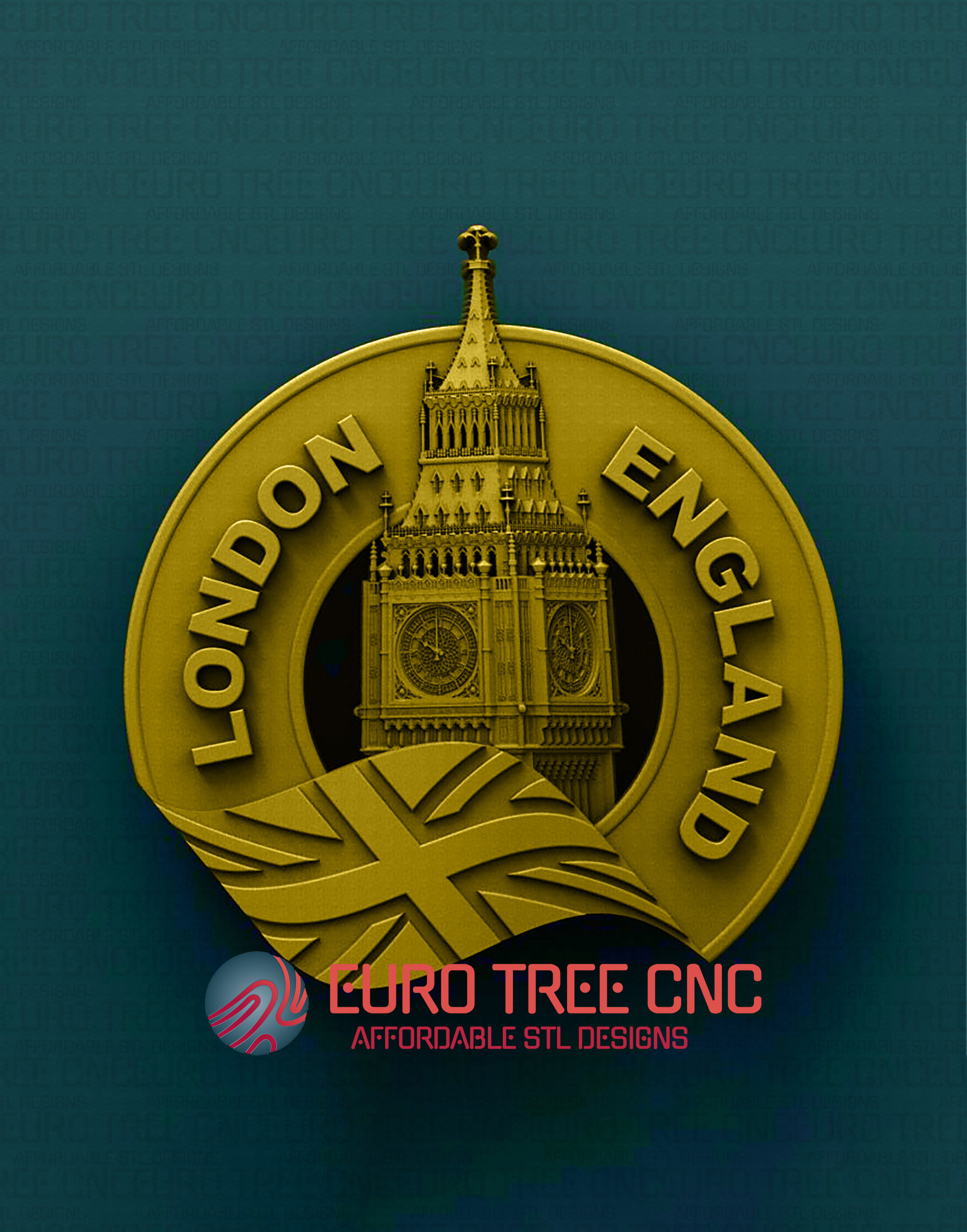 Big Ben London England 3D STL Model: CNC Router Files (digital Download ...