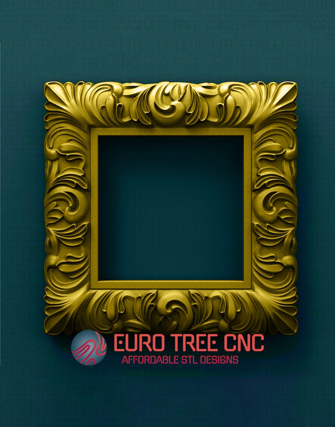 Vintage Frame Baroque Style 3D STL Model, CNC Router Engraver, Artcam ...