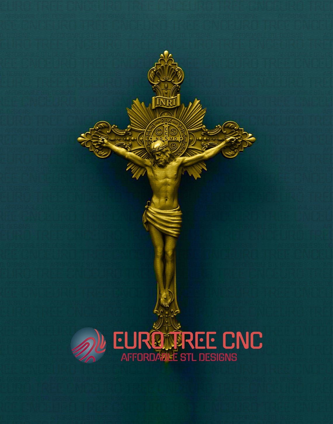 Jesus Christ Crucifixion Cross 3D STL Model, CNC Router Engraver ...