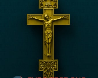 Jesus Christ Crucifixion Cross 3D STL Model, CNC Router Engraver ...