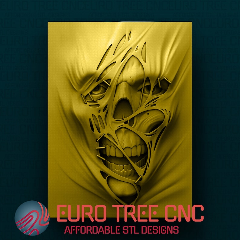 Skull 3D STL Model: CNC Router Engraver File - Etsy