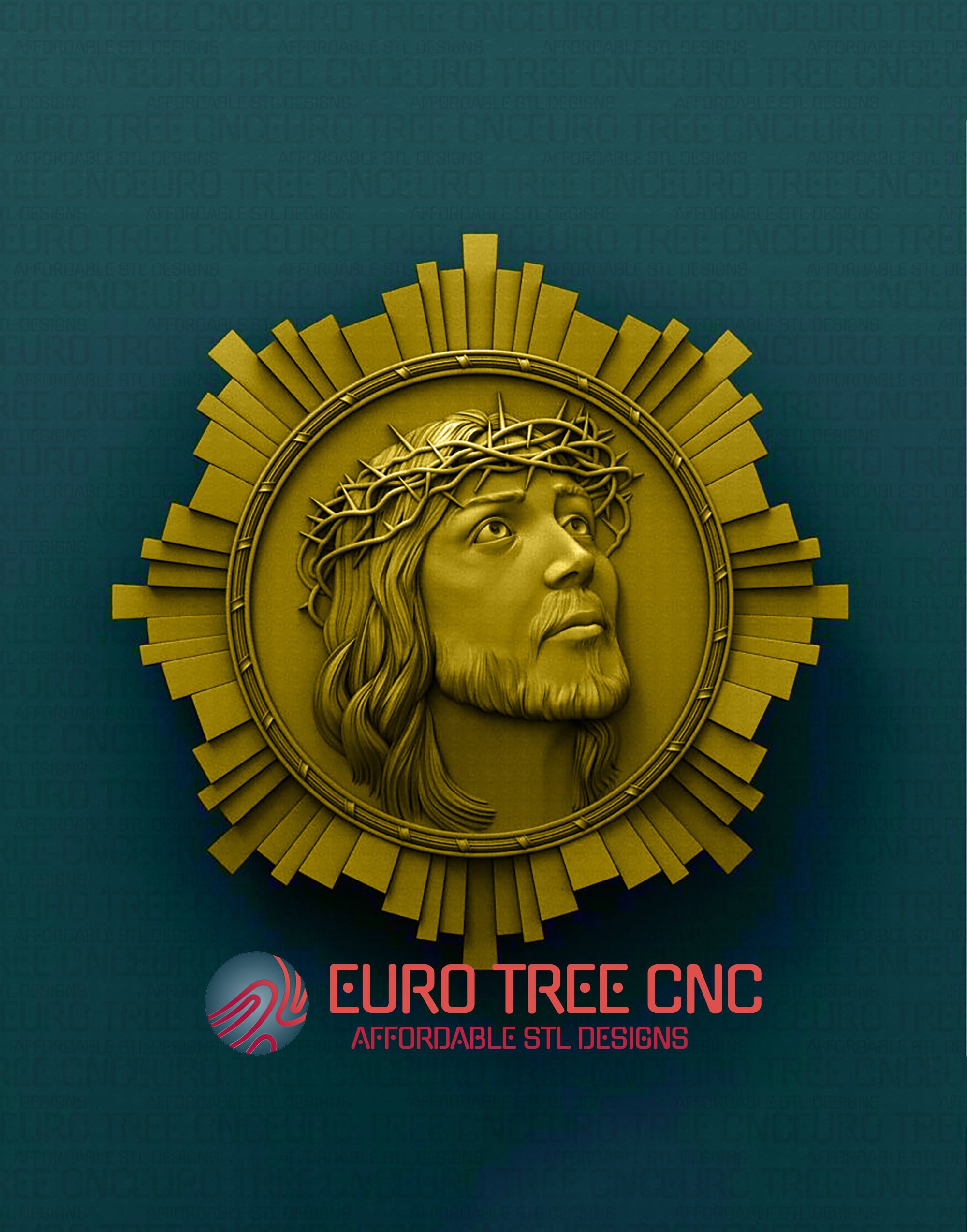 Jesus Christ Face 3D STL Model, CNC Router Engraver, Artcam, Aspire ...